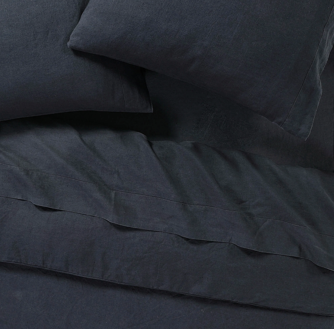 Linen Sheets: 100% Organic French Flax Linen Sheet Set – Sijo - Final Sale